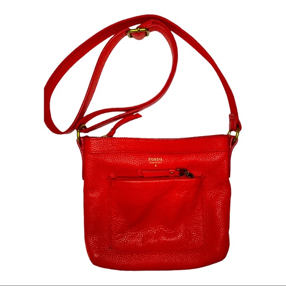 Fossil | Bags | Fossil Red Crossbody Bag | Poshmark